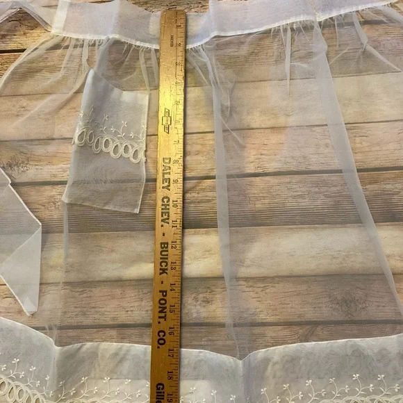 Unbranded | Kitchen | Vintage Lace Sheer Chiffon Fancy Half Apron Nwot ...